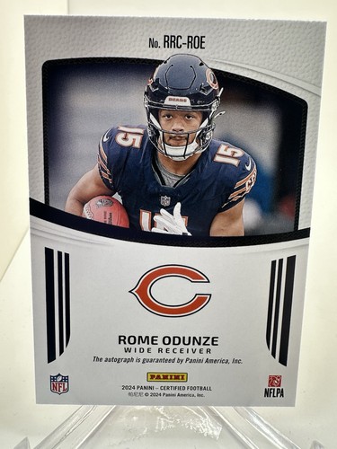2024 Panini Certified Rookie Roll Call Rome Odunze Red /99 Autograph ...