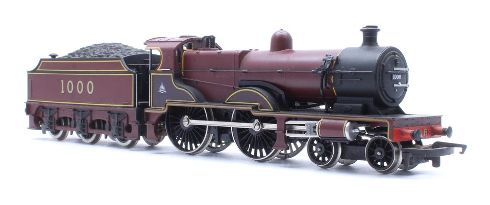 HORNBY 'OO' GAUGE R355 MR MAROON 4-4-0 COMPOUND #1000 STEAM LOCOMOTIVE ...