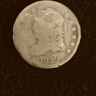 1829 capped bust half dime Strike Through Clogged Dies Grease Error | eBay