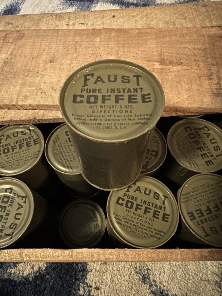 WWII US ARMY Coffee C Ration Forbes Soluble Tea & Coffee Company Great ...