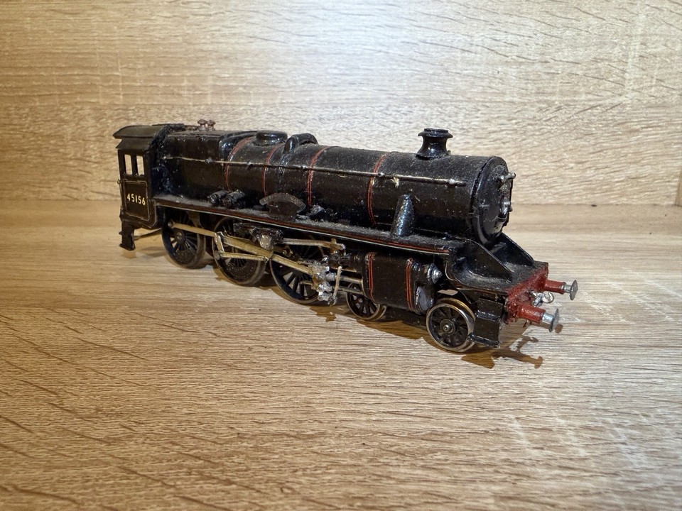 Vintage OO Gauge Steam Locomotive 45156 Black 4-6-0 Model Train | eBay