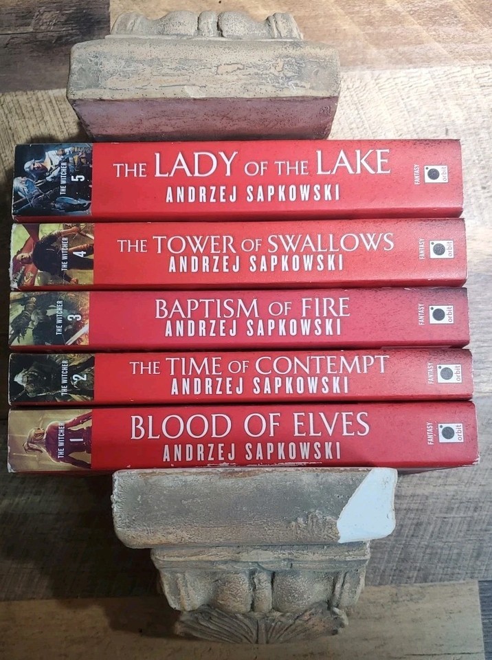 The Witcher Vol. 1-5 PB Book Lot Set Andrzej Sapkowski NETFLIX Series ...