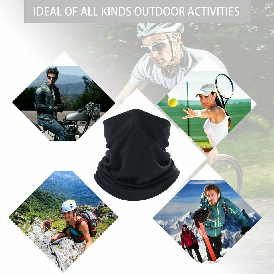 Balaclava Neck Gaiter Elastic Face Mask Women Men Bandana UV Protection ...