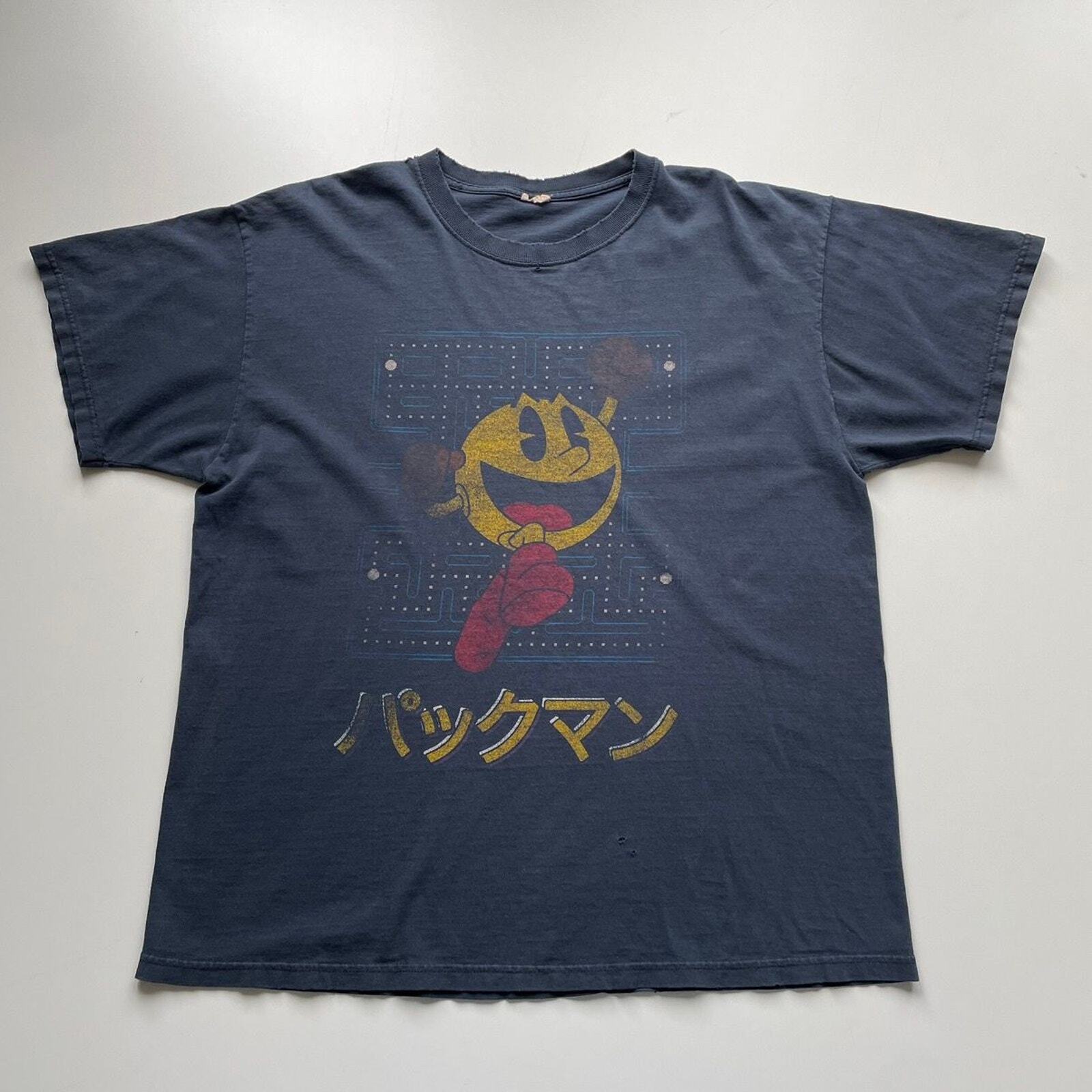 Vintage 2000s Pac Man Video Game Japanese Graphic T S… - Gem