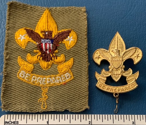 VTG WWII Era 1940s FIRST CLASS RANK Boy Scout PATCH & PIN Award BSA ...