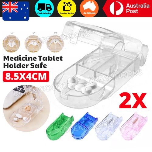 2Pcs Pill Cutter Splitter Divider Portable Tablet Vitamin Medicine ...