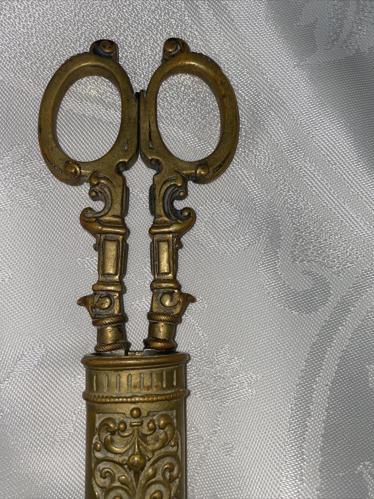 Antique German Sewing Metal Scissors in Brass Sheath Case RARE Brought ...