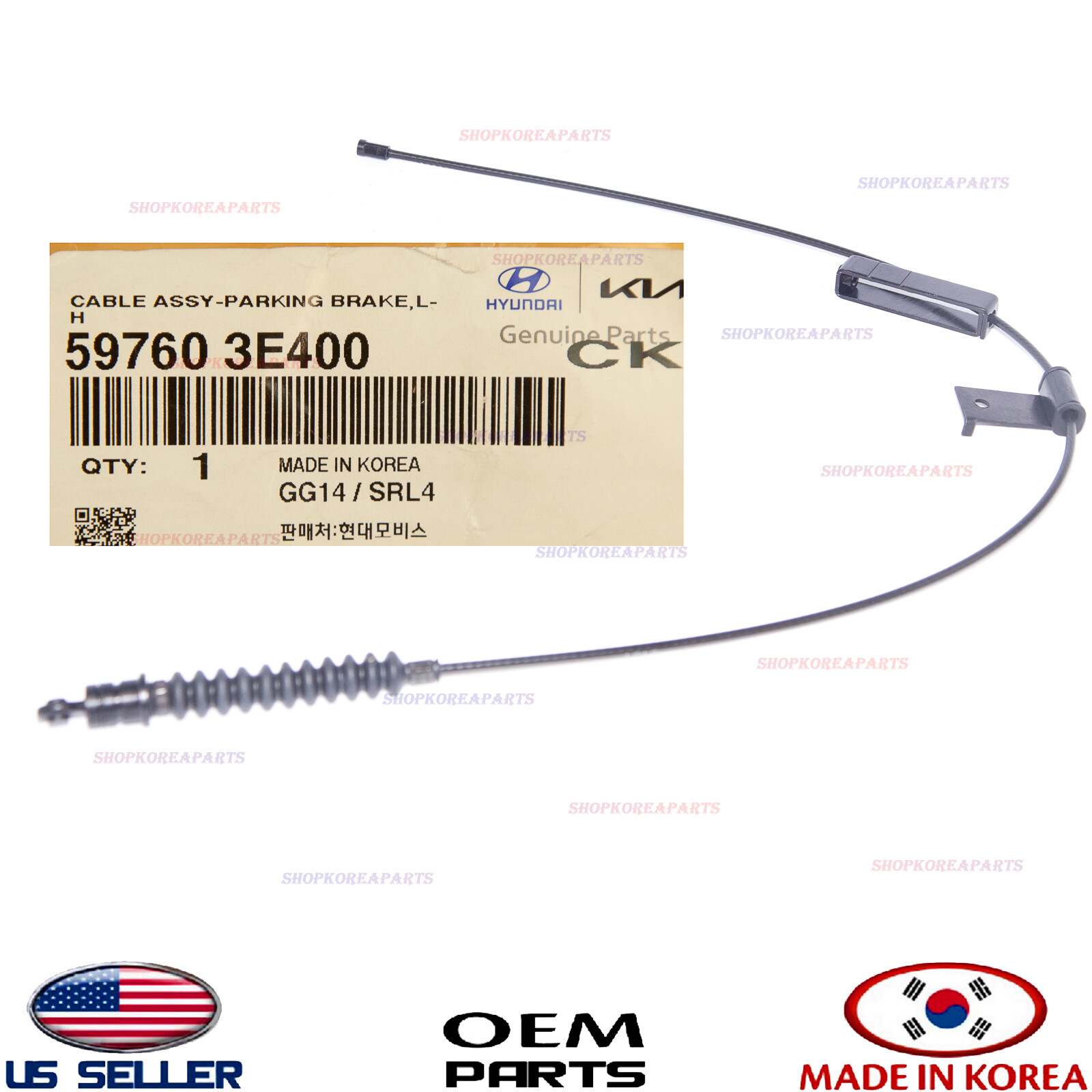 Genuine Parking Brake Cable LEFT Driver Side ⭐OEM⭐ Kia Sorento 59760 ...