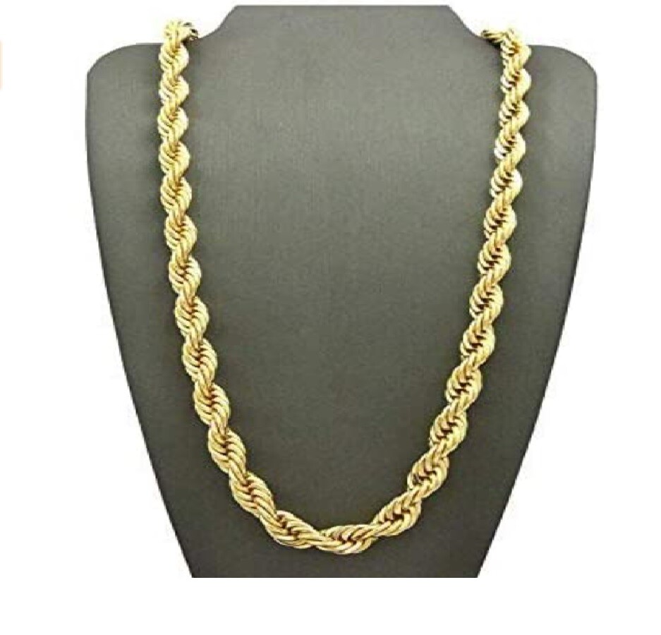 18K Yellow Gold Filled Tarnish/Nickel-Free 3mm wide 28 inch Rope Chain ...