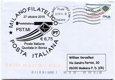 27 ottobre 2015 Poste Italiane QUOTATA IN BORSA € 6,75 TIMBRO MECCANICO ...