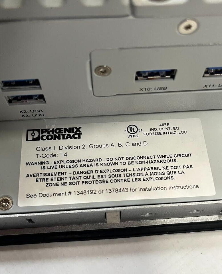 Phoenix Contact VL3 PPC Control Panel PC # 1376798 +24VDC 15.6 ...
