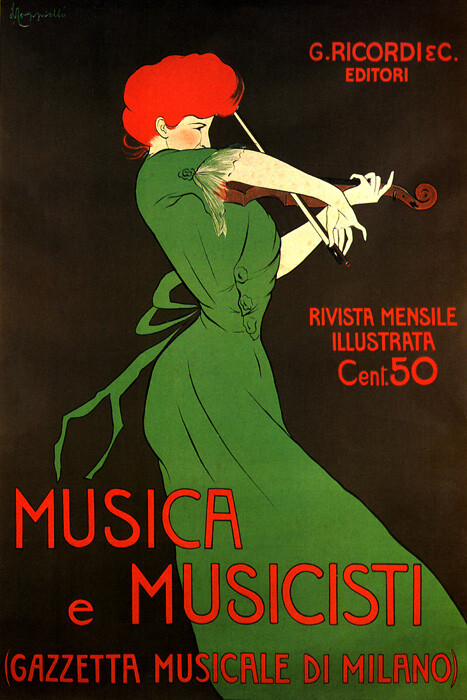 MUSICA MUSICISTI MUSIC WOMAN PLAYING VIOLIN ITALY CAPPIELLO VINTAGE ...