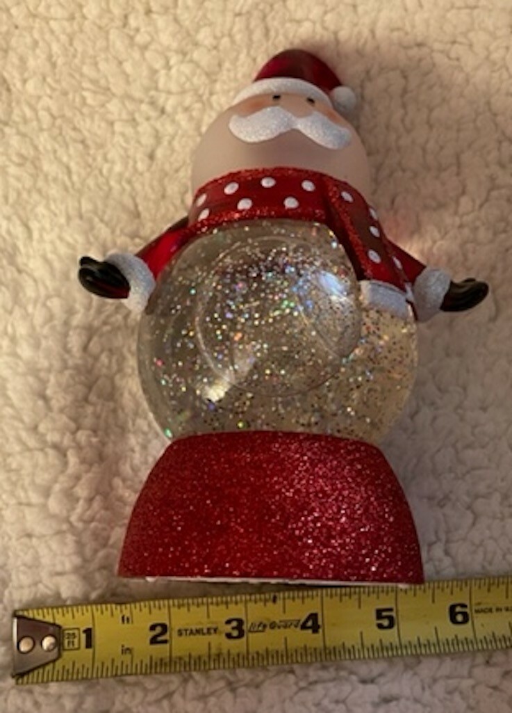 Santa Glitter Dome Color Changing Globe Christmas Snow Globes Santa