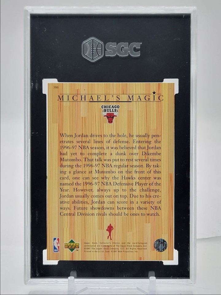 MICHAEL JORDAN 1997-98 UD COLLECTOR'S CHOICE MICHAEL'S MAGIC SGC 10 Q2834 | eBay