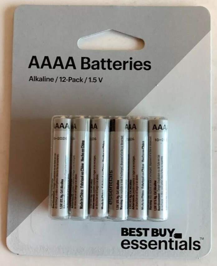 NEW 24-PACK Best Buy Essentials AAAA Alkaline 1.5V Batteries 2026 E96 ...