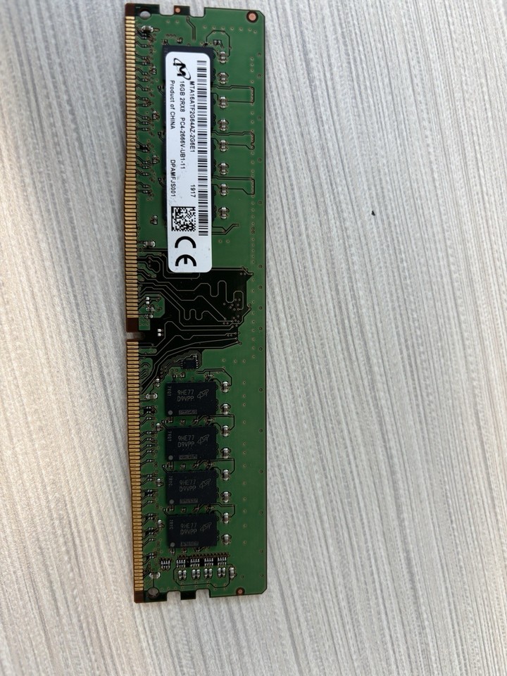 Micron 16GB 2Rx8 PC4-2666V-UB1-11 NON-ECC Unbuffered Memory ...