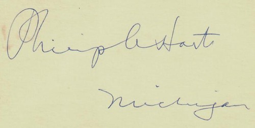 “Michigan Senator” Philip Hart Signed 3X5 Card COA | eBay