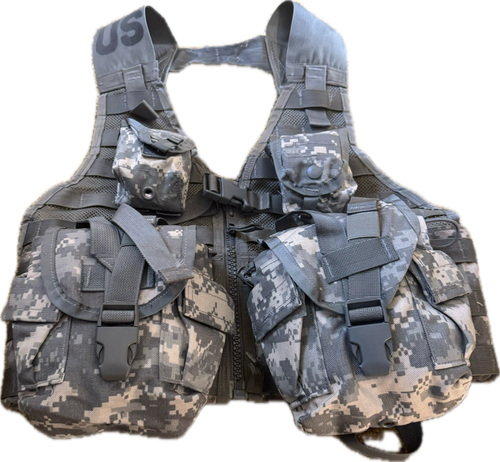 USGI Fighting Load Carrier Vest 5 Pc Kit w/ 4 MOLLE II Pouches ACU UCP ...