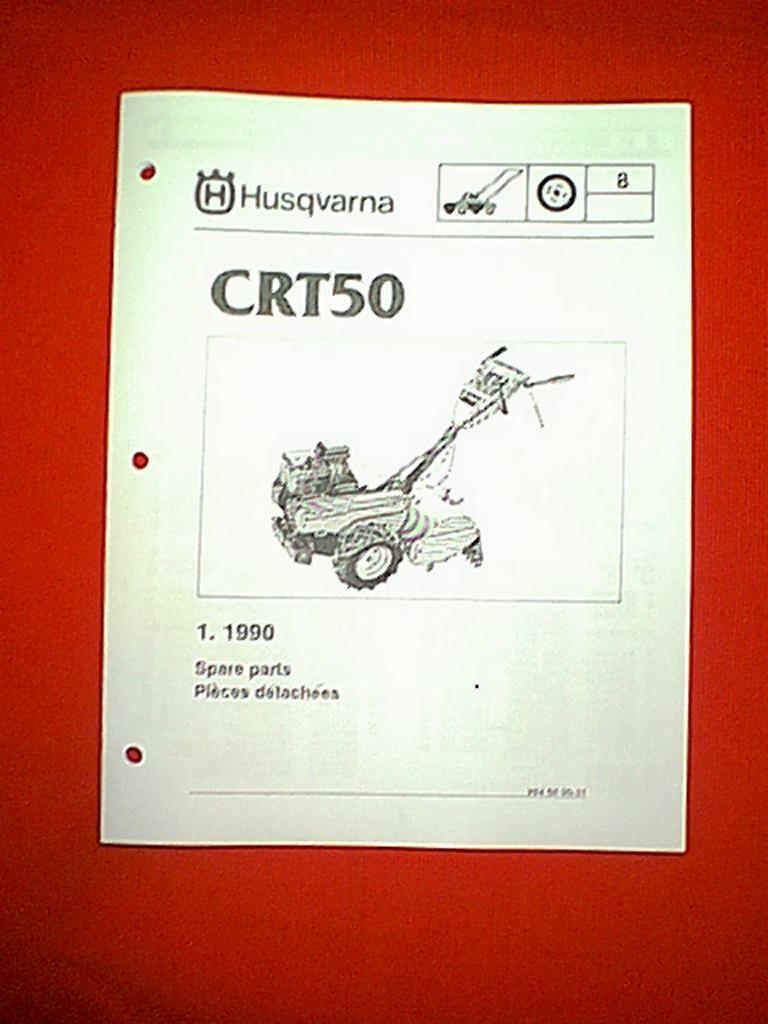 HUSQVARNA REAR TINE TILLER MODEL CTR50 PARTS MANUAL 1990 | eBay