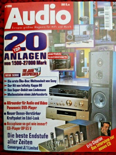 AUDIO 4/98 MBL 9010 C,BURMESTER 808 MK5,CLEARAUDIO REFERENCE,SOUTHER ...