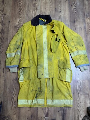 VTG Body Guard Turnout Coat Fire Fighter Truck Yellow Jacket Outer Coat ...
