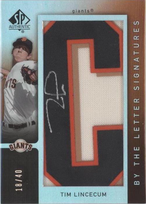 2007 SP Authentic - By the Letter Signatures Tim Lincecum #BL-42 Letter ...