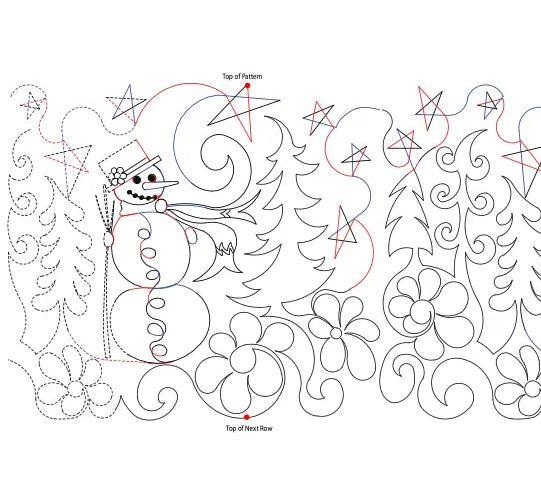 283 Snowmen #2 Pantograph by Linda V. Taylor | eBay