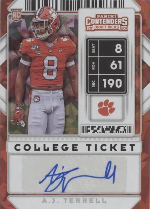 2020 Panini Contenders Draft Picks - College Ticket Autographs A.J ...