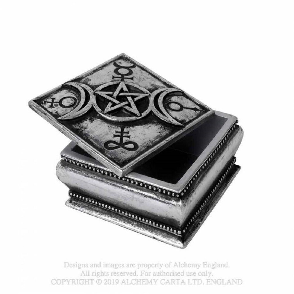 Triple Moon Spell Box - Wicca Pagan Witches Altar Witchcraft Trinket ...