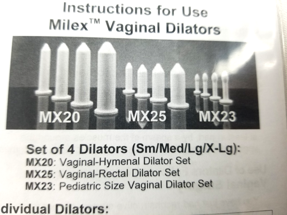 Milex Vaginal Silicone Dilators MX23 | eBay