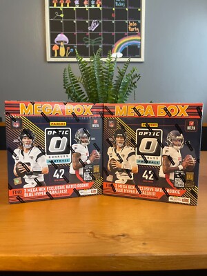 2024 Panini NFL Optic Donruss Football Mega Box Walmart Sealed lot of 2 ...