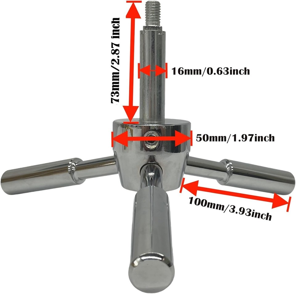 3 Spoke Chrome Handle For Gun Safes, Safe Box, Vault Doors, Fireproof ...