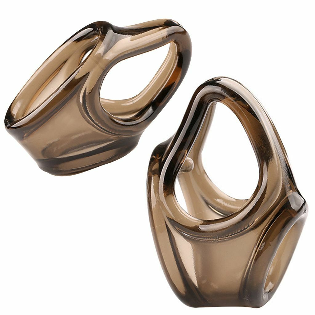 Male Stretchy Penis Enhancer Cock Rings Cage Sleeve Ball Stretcher ...