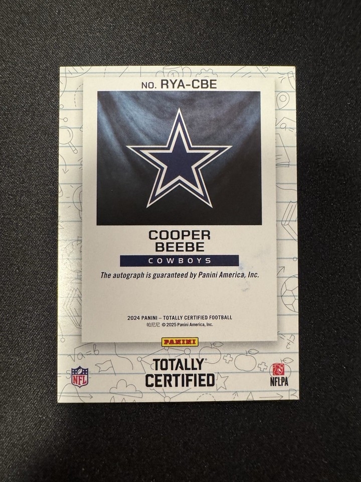 Cooper Beebe 2024 Totally Certified Rookie Autograph #RYA-CBE | eBay