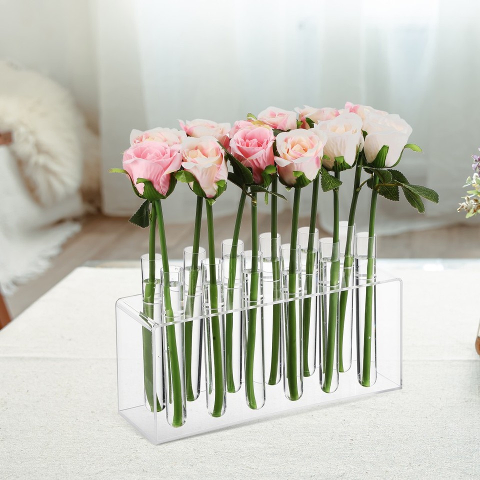 12 Pcs Multi-flower Tube Set Floral Tubes Kit Plastic Stems Holder ...