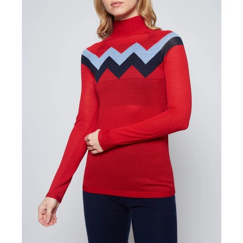 The Chevron Mock Neck Sweater with Red, Light Blue, & Navy Size SMALL ...