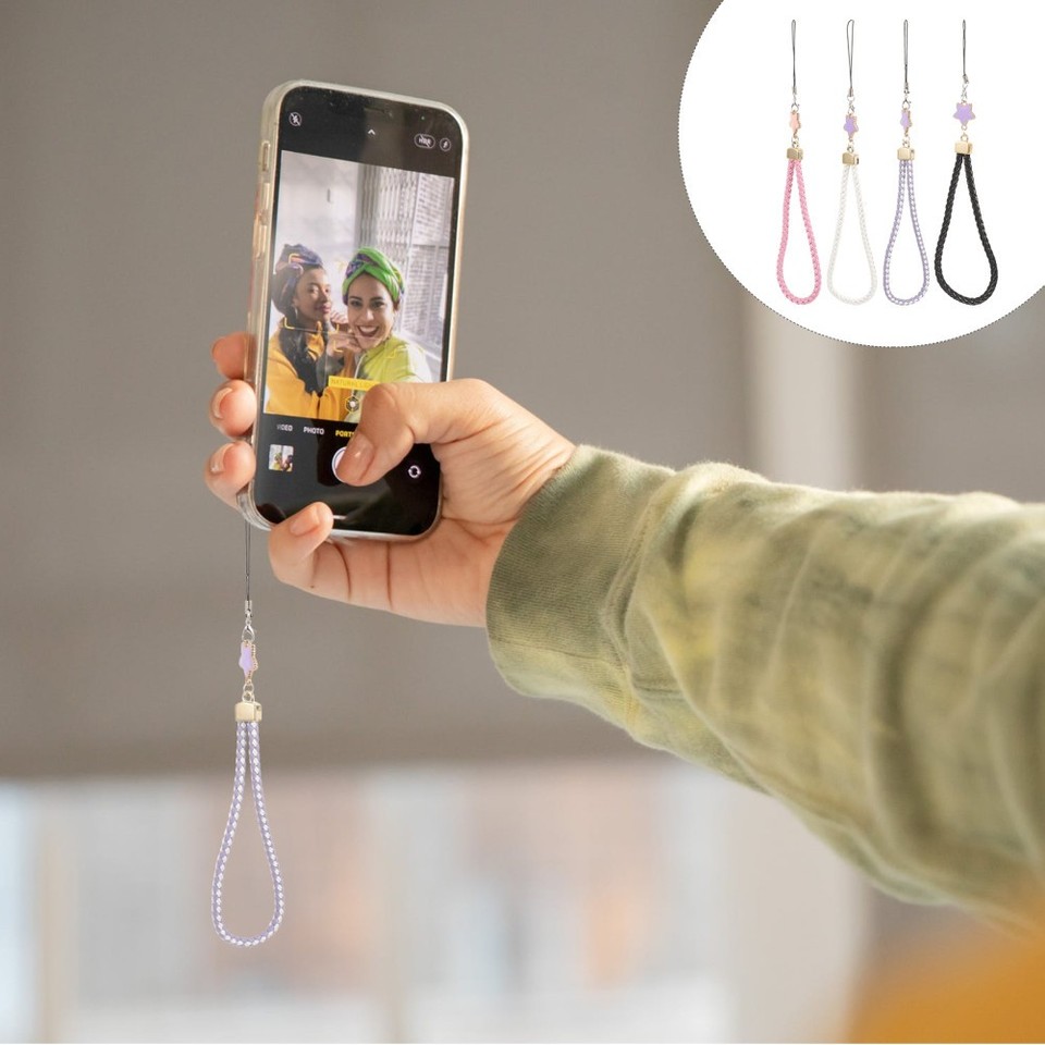 4 Pcs Accessory Keychain Cell Phone Cute Charm Strap Wrist Lanyard ...