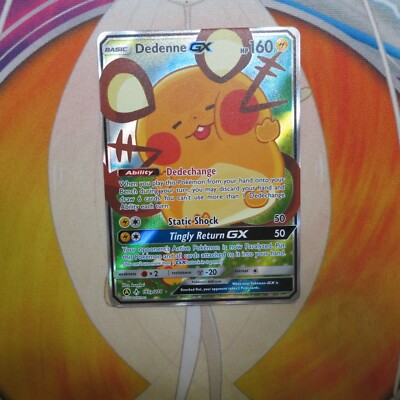 1x Dedenne GX 195a/214 Full Art Rare Pokemon Card TCG Unbroken Bonds NM ...