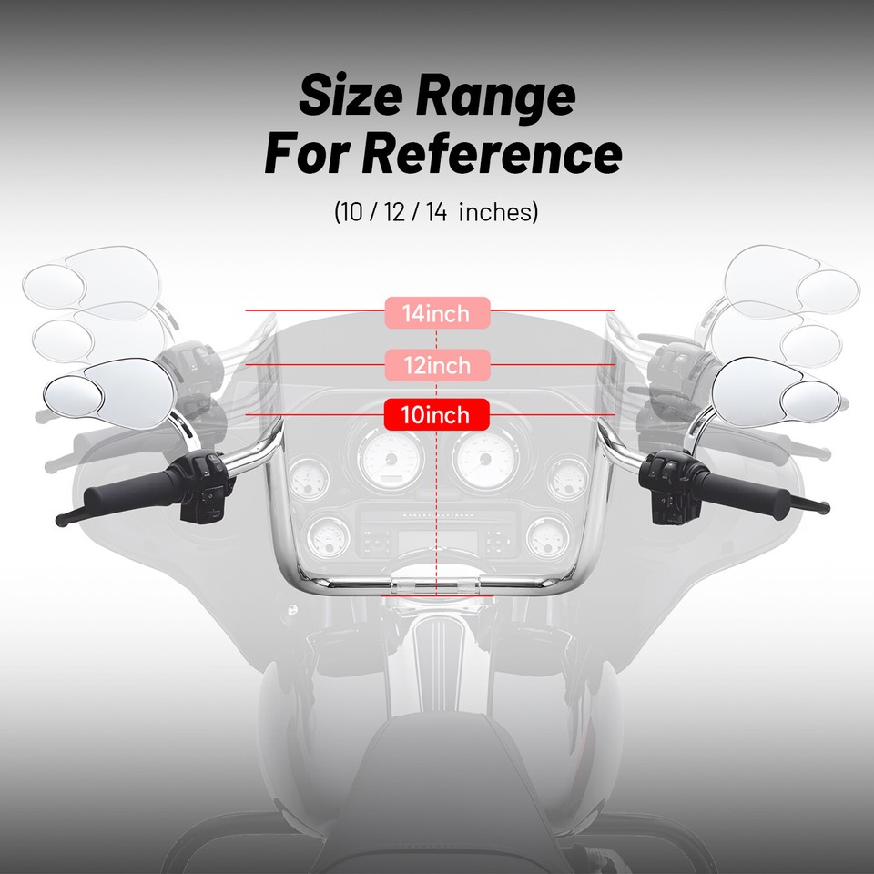 "10"" Meathook Monkey Bar Ape Handlebars For Harley Bagger Electra ...