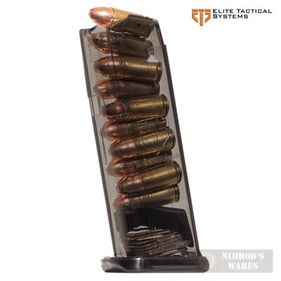 ETS Glock 43X 48 G43X G48 9mm 10-Round MAGAZINE Carbon Smoke SMK-GLK ...