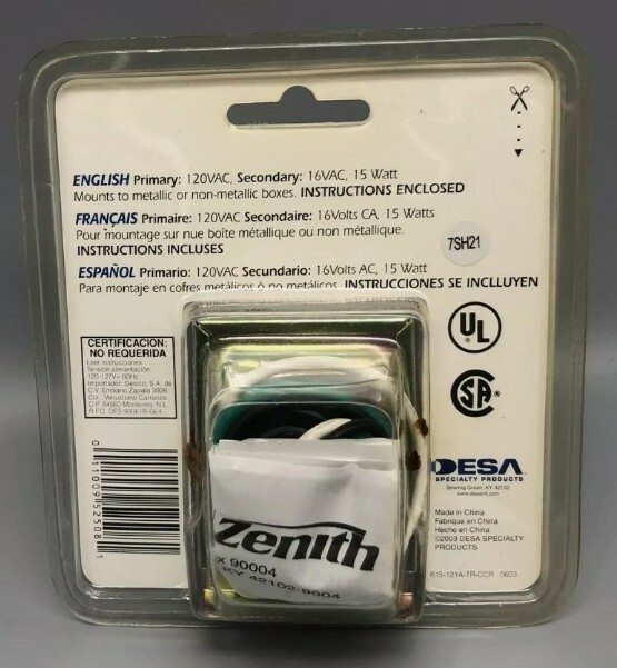 Heath Zenith 121AC-A Multi Purpose Transformer 120VAC Sec 16VAC, 15 ...