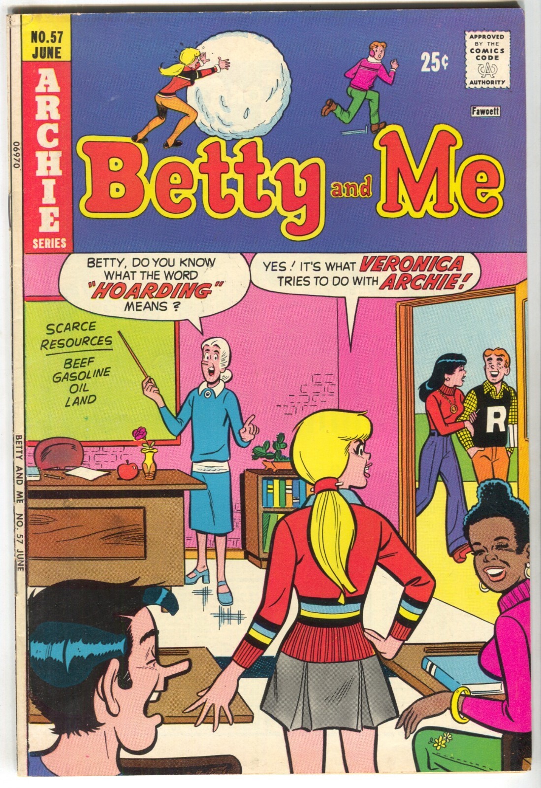 Betty And Me 57 Archie 1974 FN Veronica Mini Skirt Jughead | eBay
