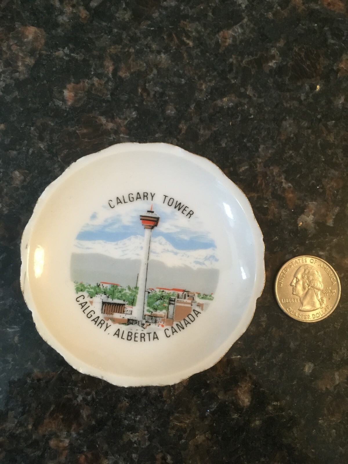 BEAUTIFUL VINTAGE JAPAN PLATE CALGARY TOWER ALBERTA CANADA | eBay