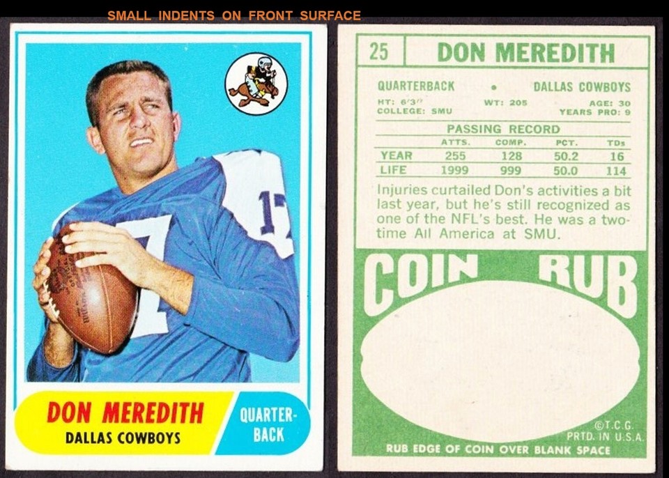 NFL & AFL Topps 1968 & 1969 single cards | eBay
