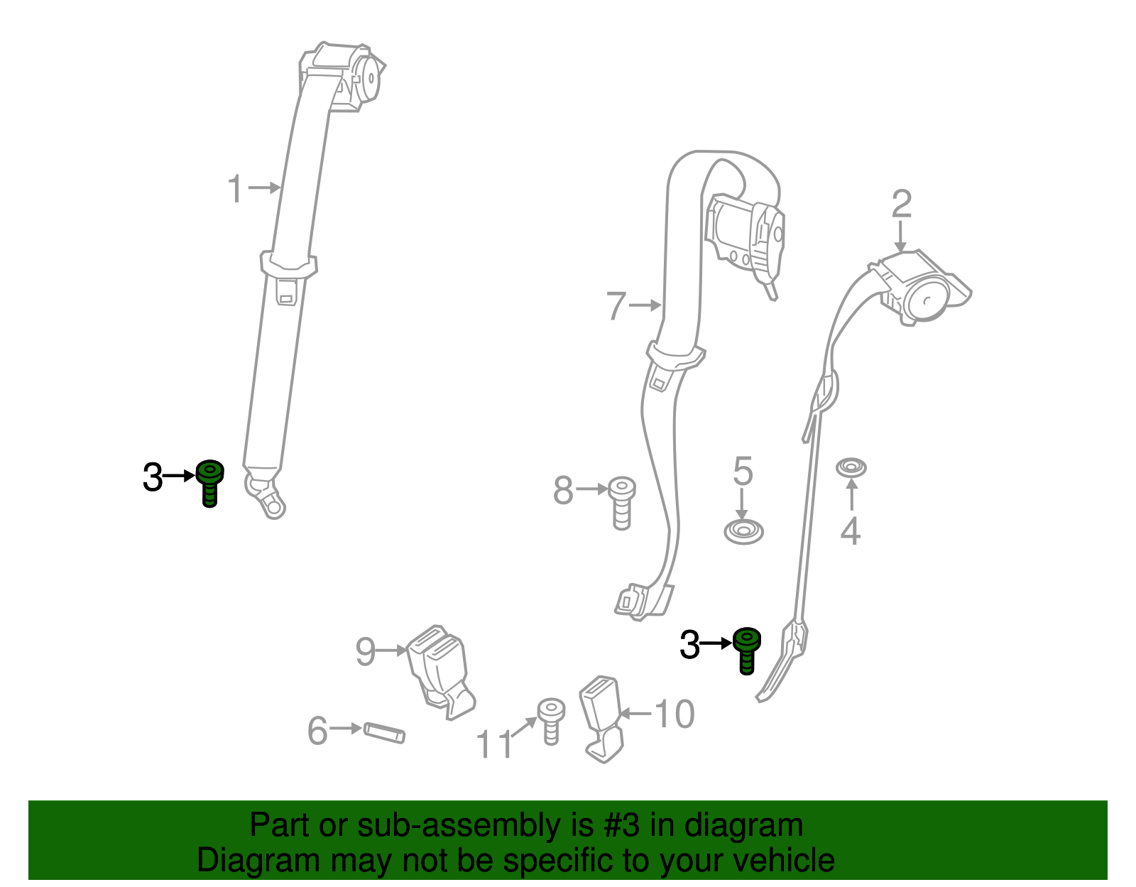 BMW OEM 14-16 228i Front Seat Belt-seat Belt Assembly Screw 07149148299 ...