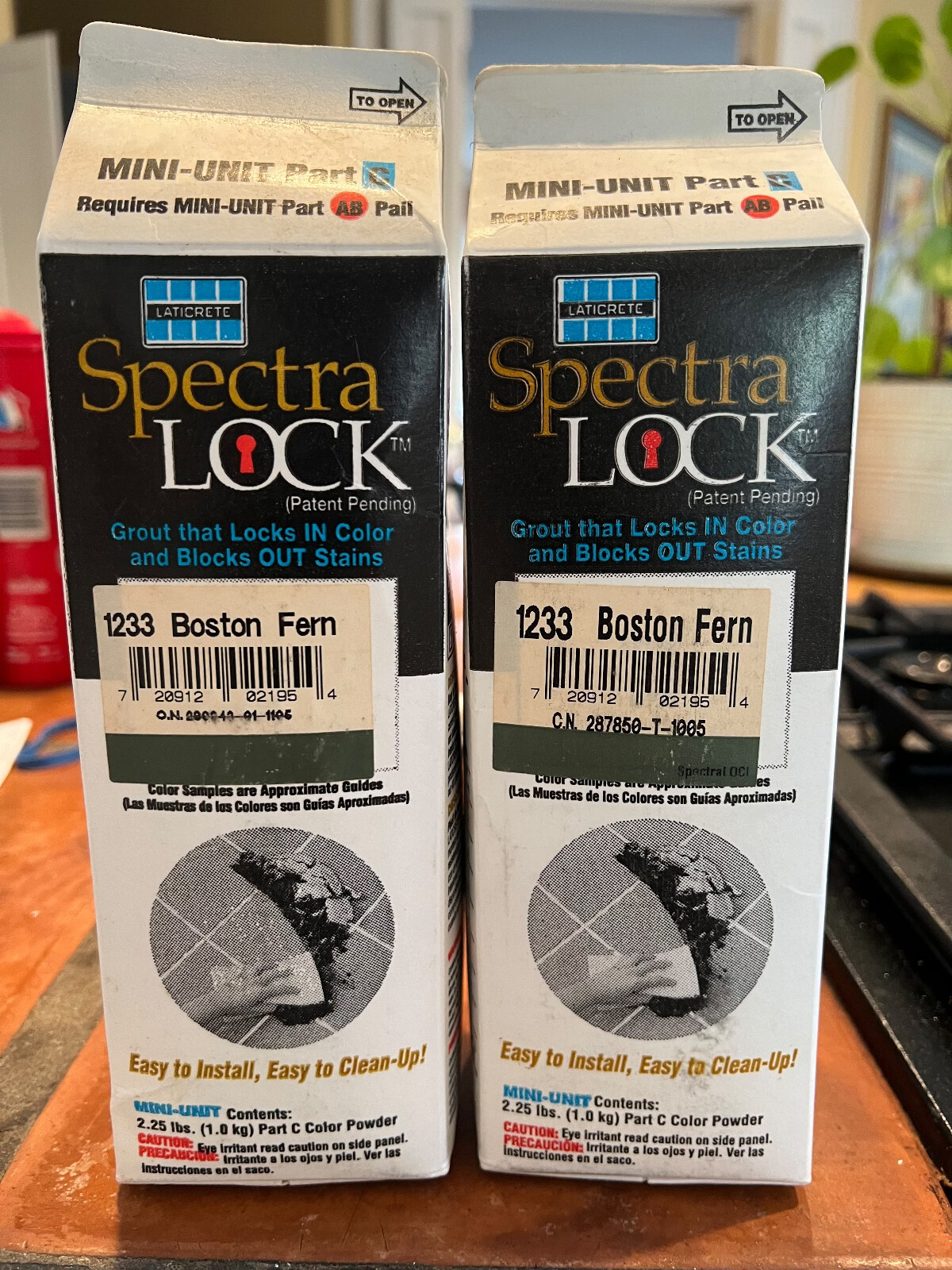 Lot Of 2 Spectra Lock Grout Boston fern Color Part C Never Needs ...