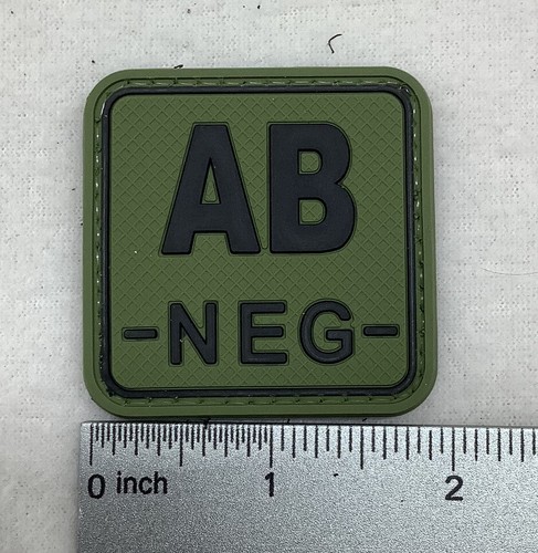 Dark Green Black Blood Type AB- Patch Fits For VELCRO® BRAND Loop | eBay