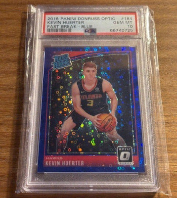 Kevin Huerter rookie PSA 10! 2018-19 Optic Fast Break Blue #184 /50! | eBay