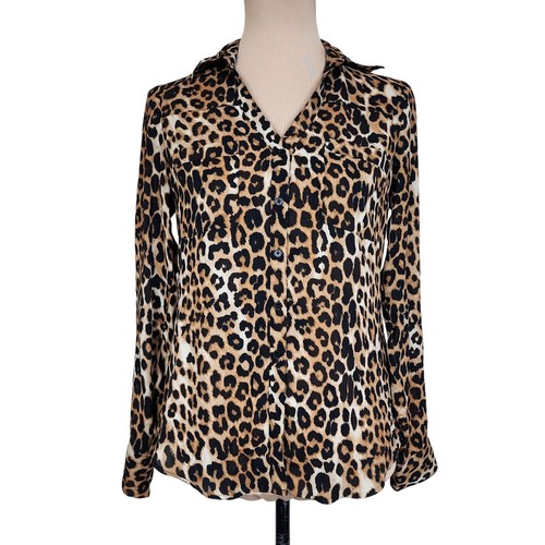 Express Leopard Cheetah XS Blouse | eBay