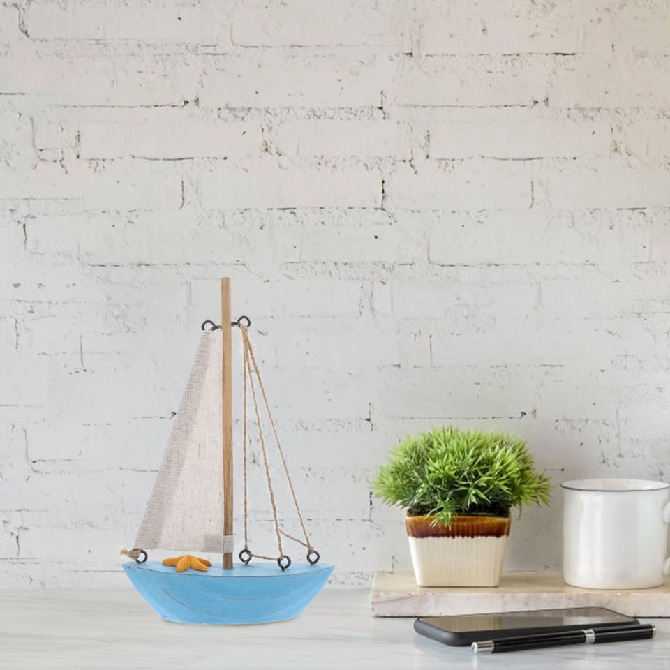 Nautical Outdoor Decor Sail Boat Decorations Sailing Model Ornament ...